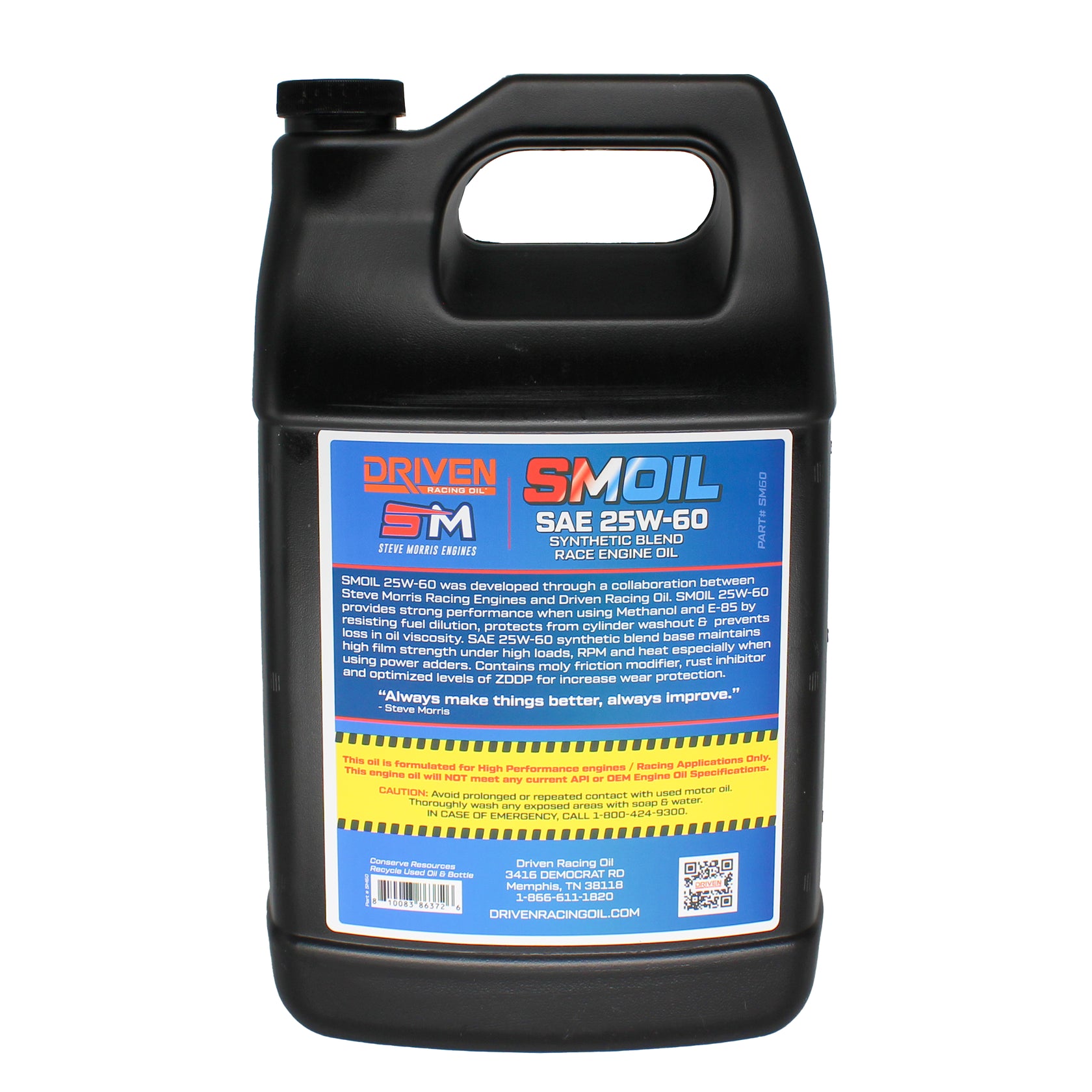 SMOIL SAE 25W-60 | Synthetic Blend Race Engine Oil 1 Gallon – Driven ...